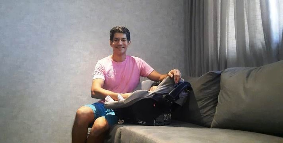 Pai solteiro adota bebê em MT após 5 anos de espera